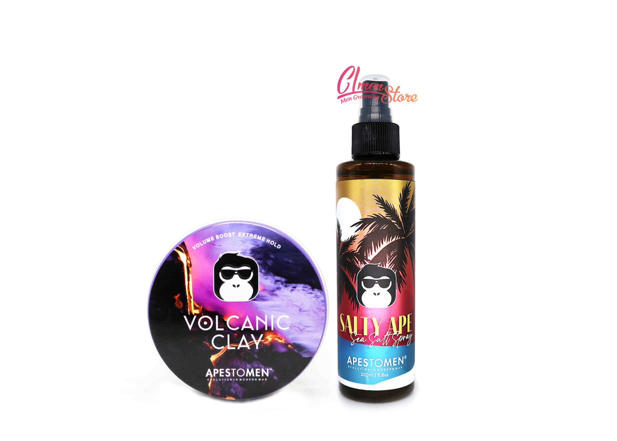 [COMBO] Volcanic Clay + Salty Ape Sea Salt Spray Apestomen - CL Men's ...